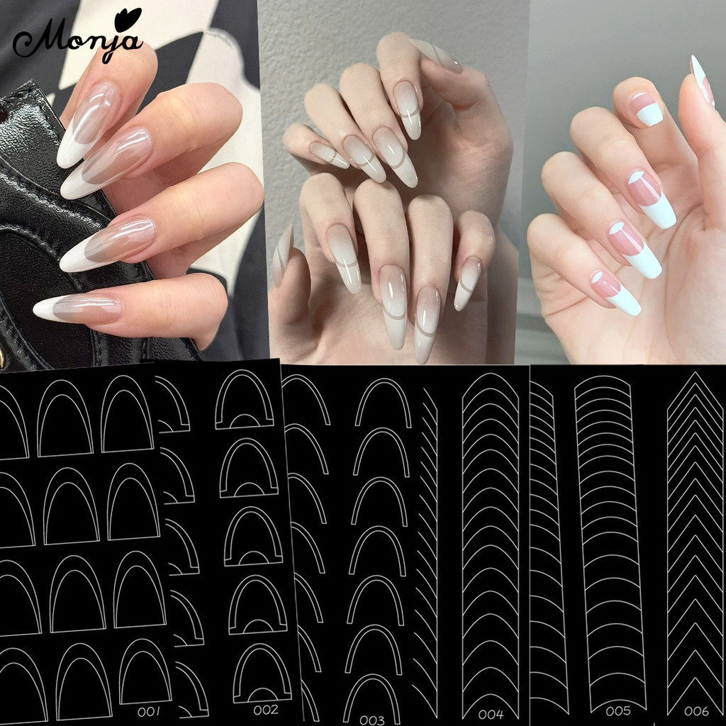 Monja French Edge Assist Stickers for Nail Enhancement DIY Nail ...