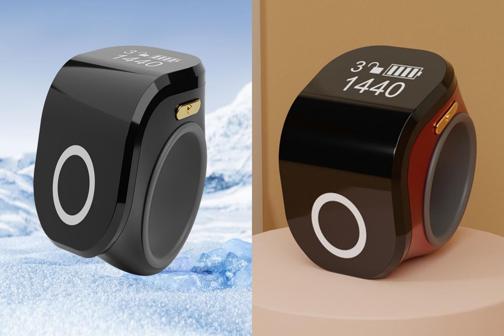 Smart Fitness Tracker Ring Double-click Screen Rotation Ring Smart Oled ...