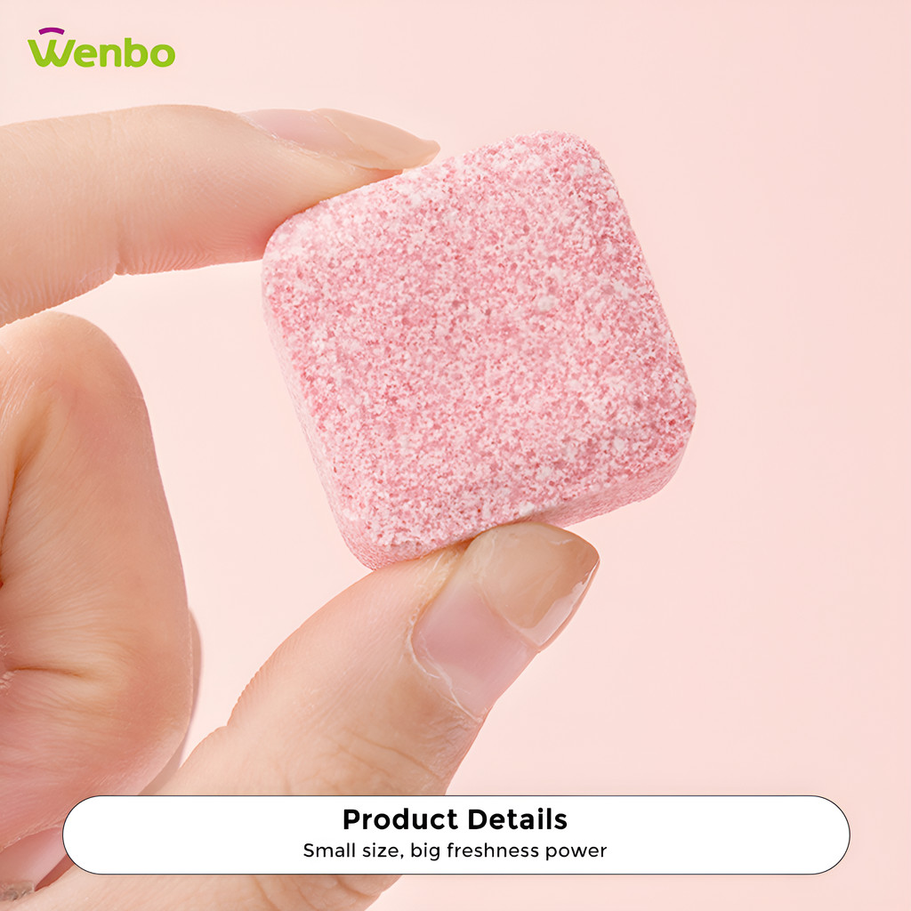 Wenbo [12pcs/box] Pink Magic Toilet Bowl Cleaner Pink Bubble Flushing ...