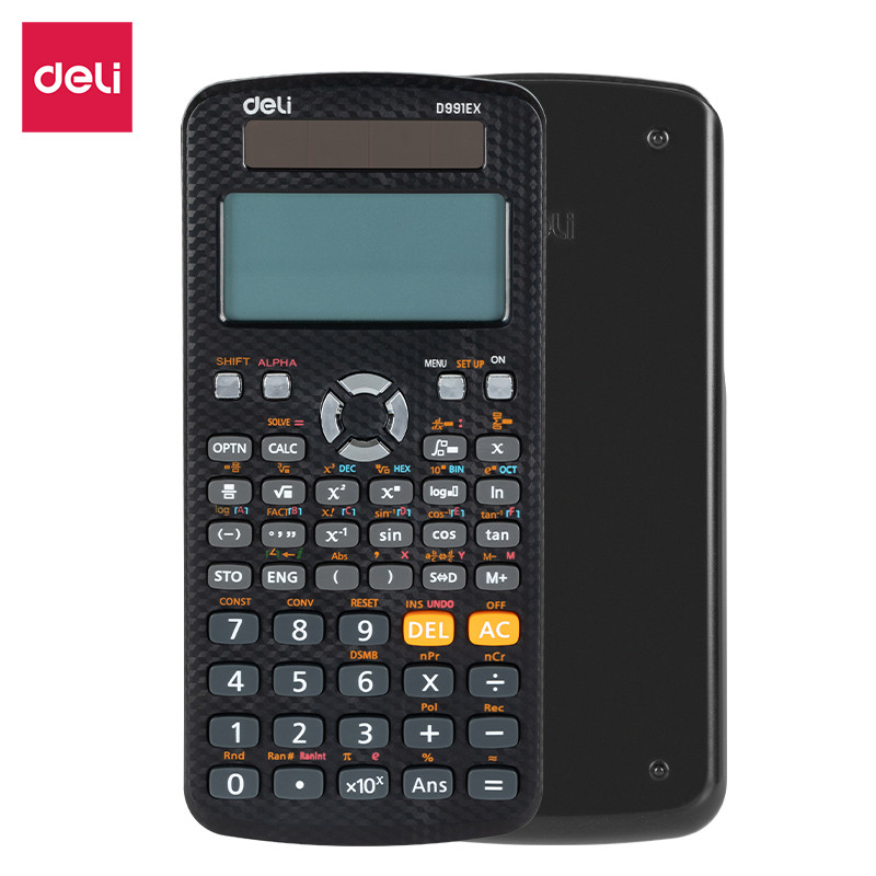 Deli Scientific Calculator 991EX 552 Functions 10+2 Display Dot Matrix ...