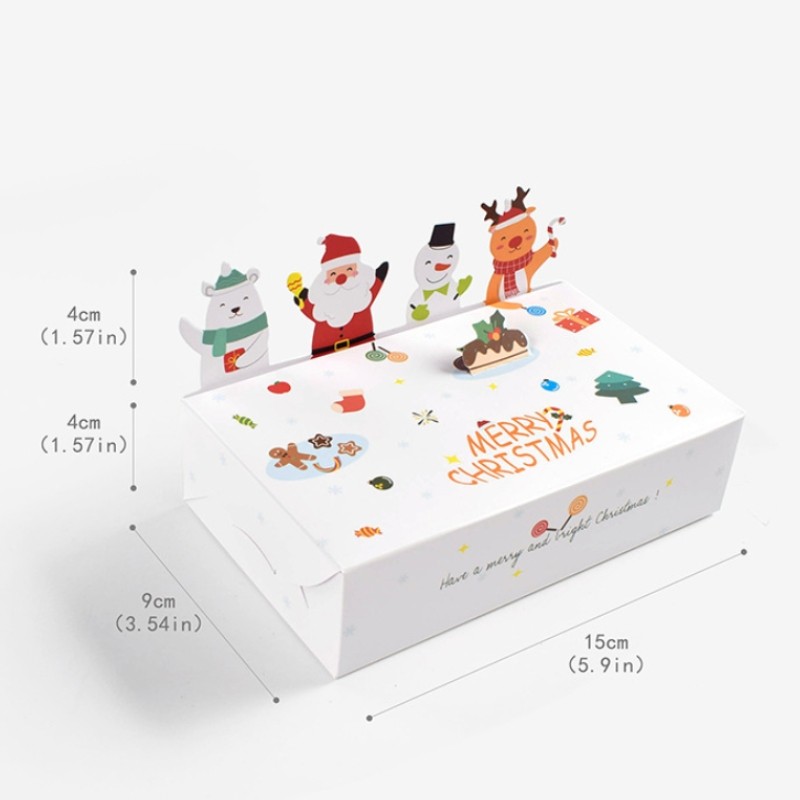 Santa Snowman Elk Christmas Gift Boxes Xmas New Year Home Party Kids ...