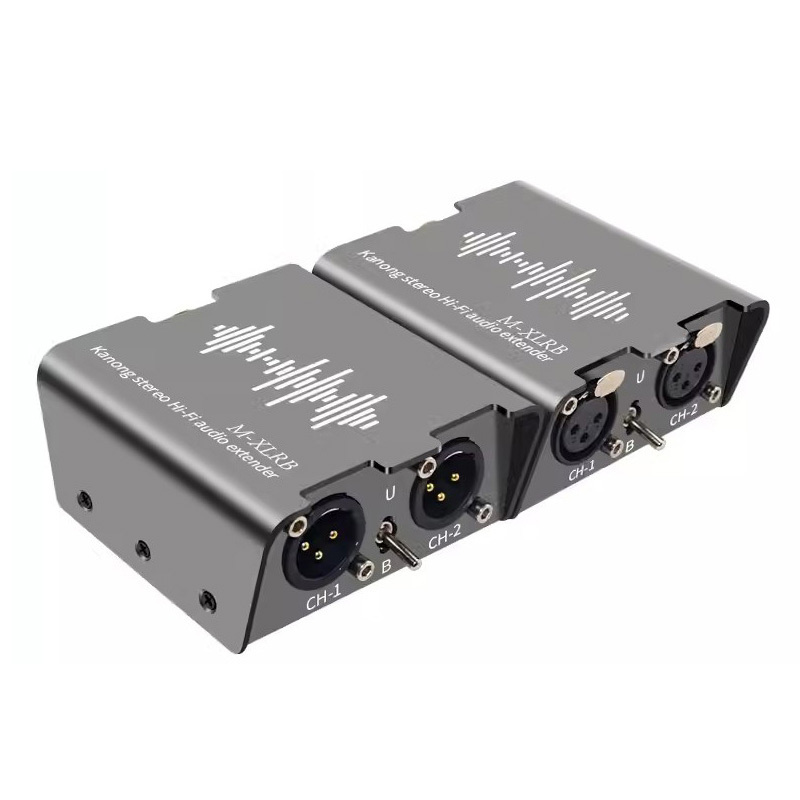 2 Way XLR Audio Extender over Cat5/Cat6 Cable 200M Male XLR MIC to ...