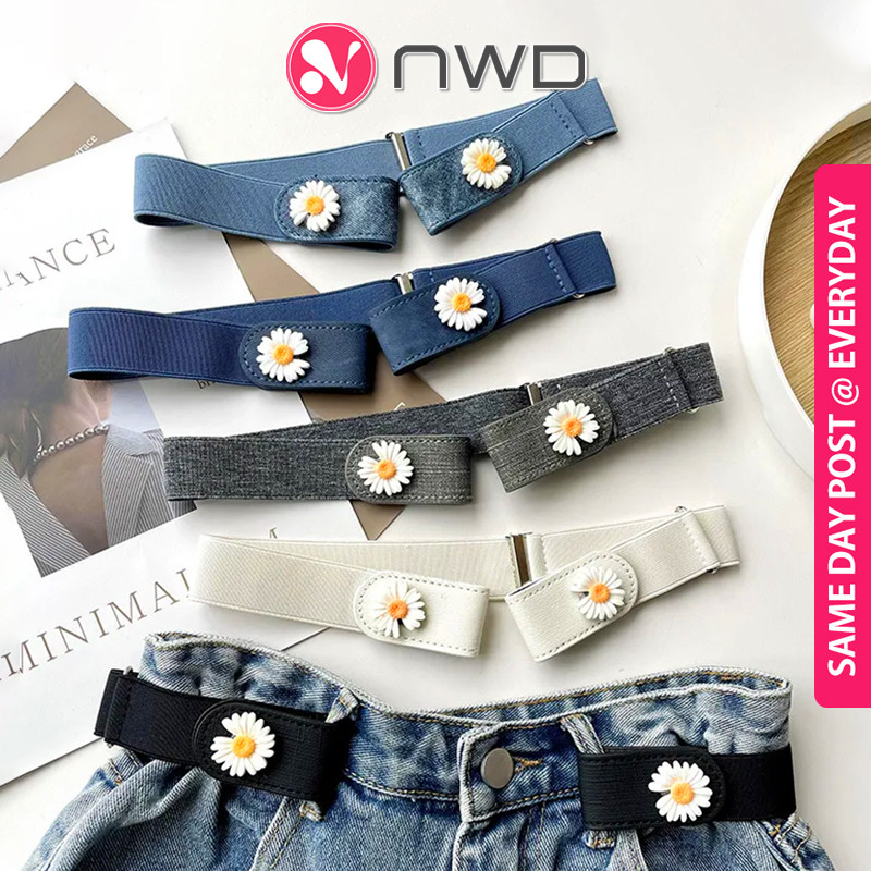𝗡𝗢 𝗕𝗨𝗖𝗞𝗟𝗘 》Snap Closure Waist Belt Unisex Jeans Pants Dresses Invisible ...