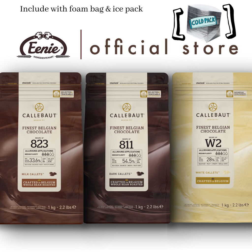 Callebaut Couverture Chocolate Callets 1KG | 811 | 823 | W2 Finest ...