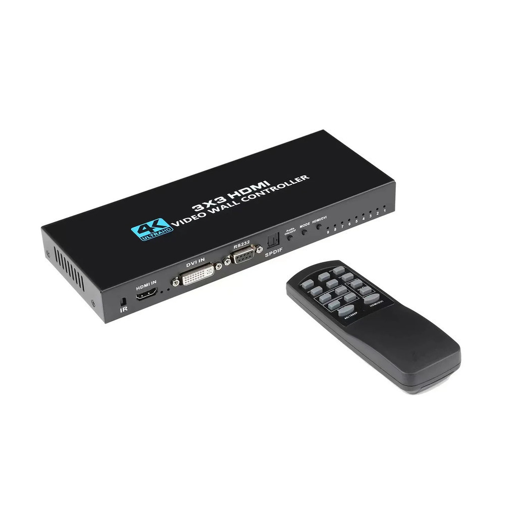 4K 2x2 3x3 HDMI DVI Video Wall Controller Video Processor 1x2 1x3 1x4 ...