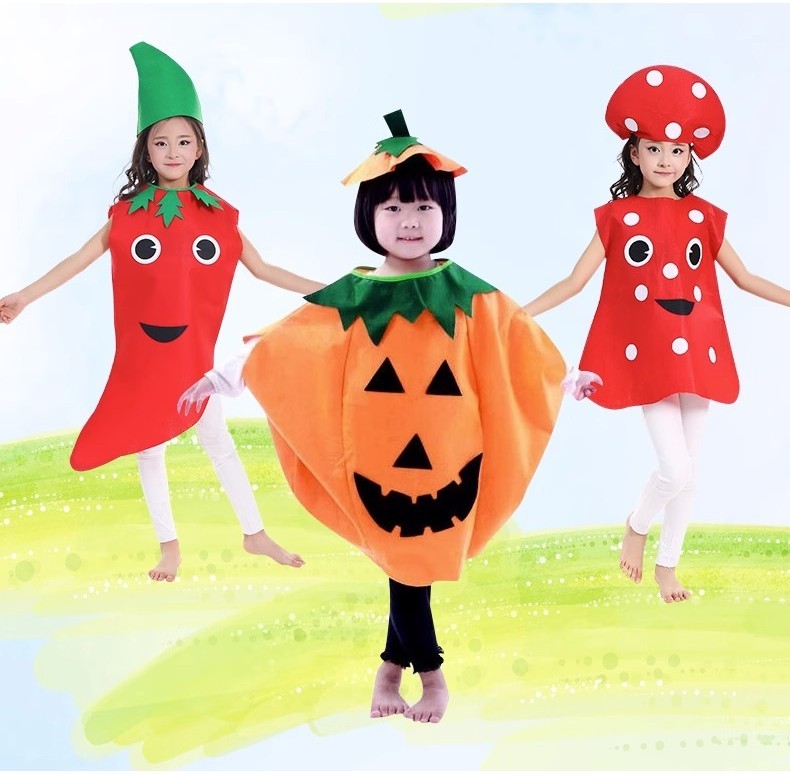 Child Fruit Vegetable Costume Cosplay Kids Halloween Party School Stage ...