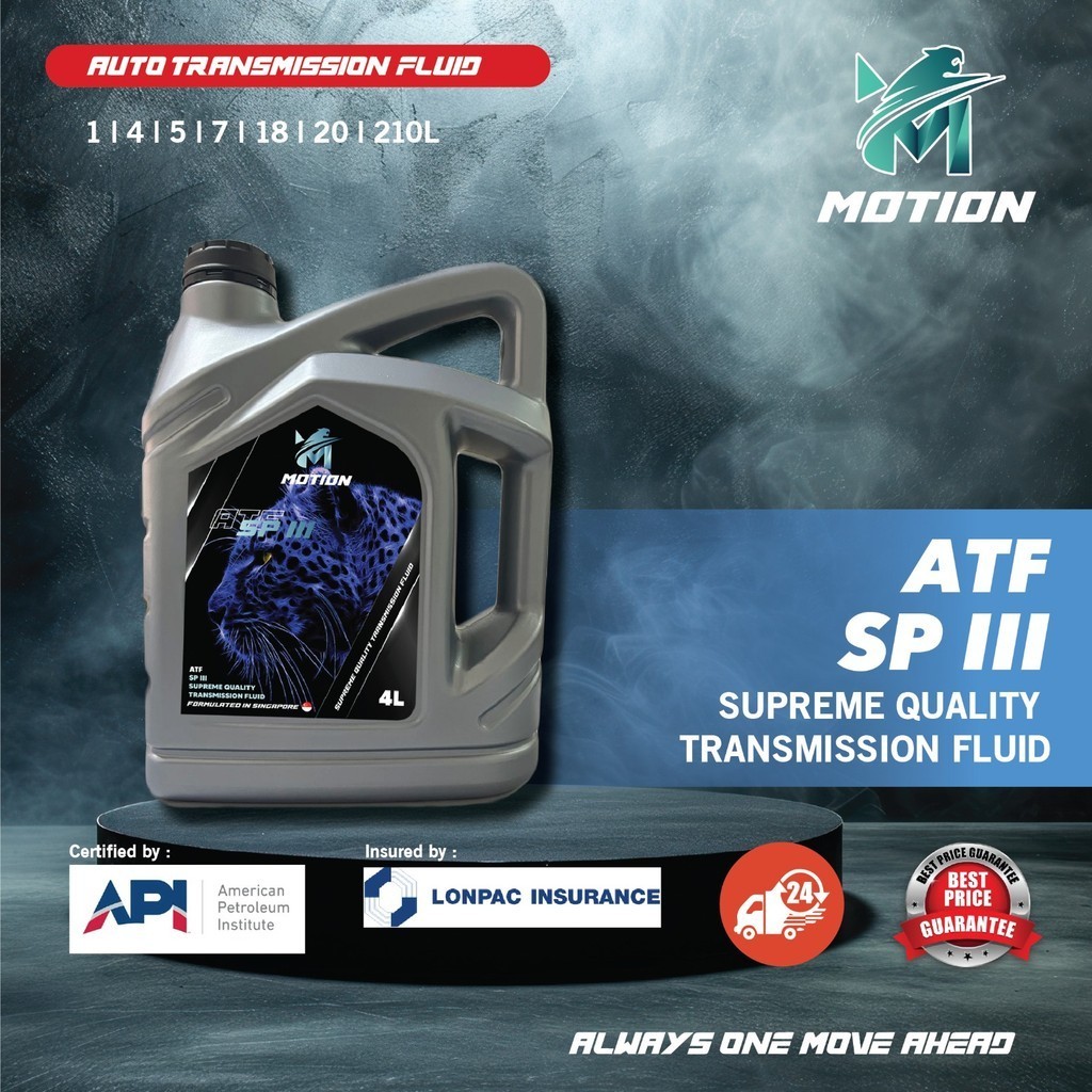 MOTION ATF SP III / D3-SP 4L FULLY SYNTHETIC AUTOMATIC TRANSMISSION ...