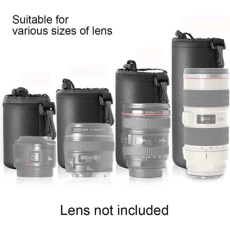 4 Piece Camera Lens Case for DSLR Camera Lens Sony Nikon Olympus ...