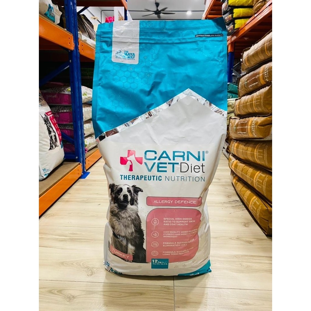 CARNI VET DIET ALLERGY DEFENCE TURKEY ADULT DOG FOOD 12KG | Shopee Malaysia