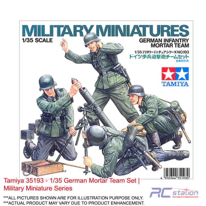 Tamiya Military Miniature Series #35193 - 1/35 German Infantry Mortar ...