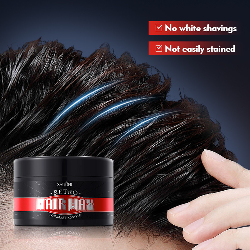 ROREC SADOER Men Retro Hair Wax Long Lasting Style Faint Scent ...