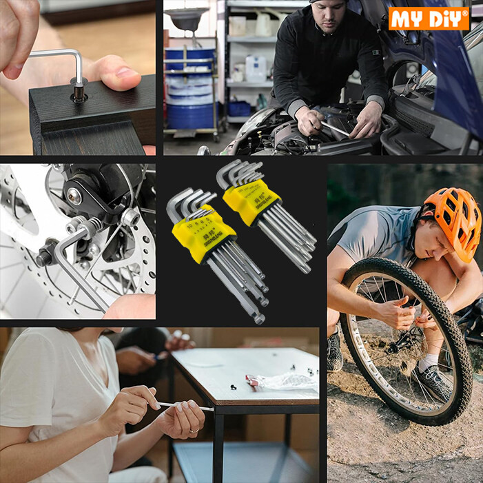 MYDIYHOMEDEPOT - 9PCS ALLEN KEY SET BALL POINT ALLEN KEY TORX STAR ...