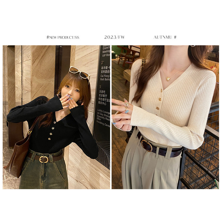 Women's basic knitwear Undershirt Women's Inner Wear 2024 New Autumn ...