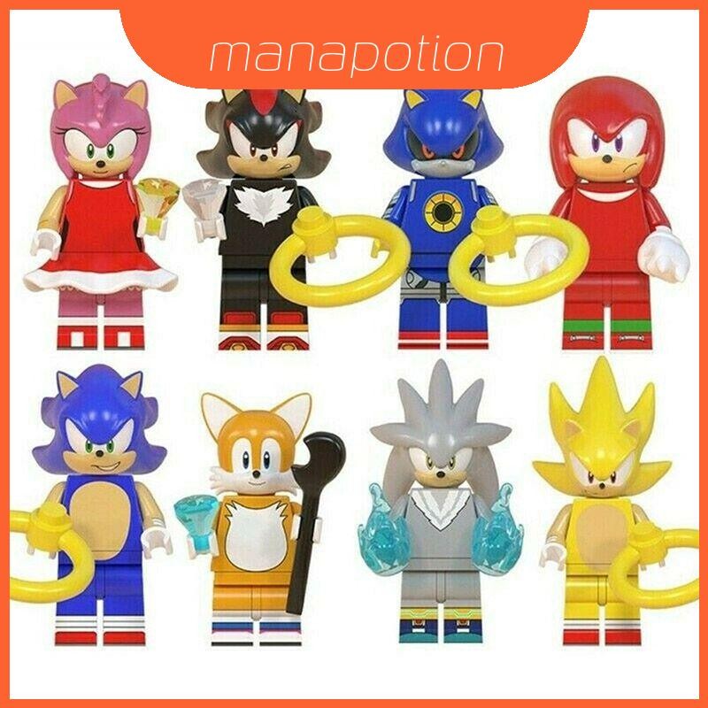 Sonic Building Blocks Toys For Kids Miniature Action Figures Fans Anime ...