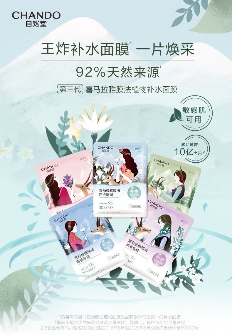 11.11 Special 】CHANDO Himalaya Mask Plant Moisturizing Mask 自然堂喜马拉雅补水面膜 ...