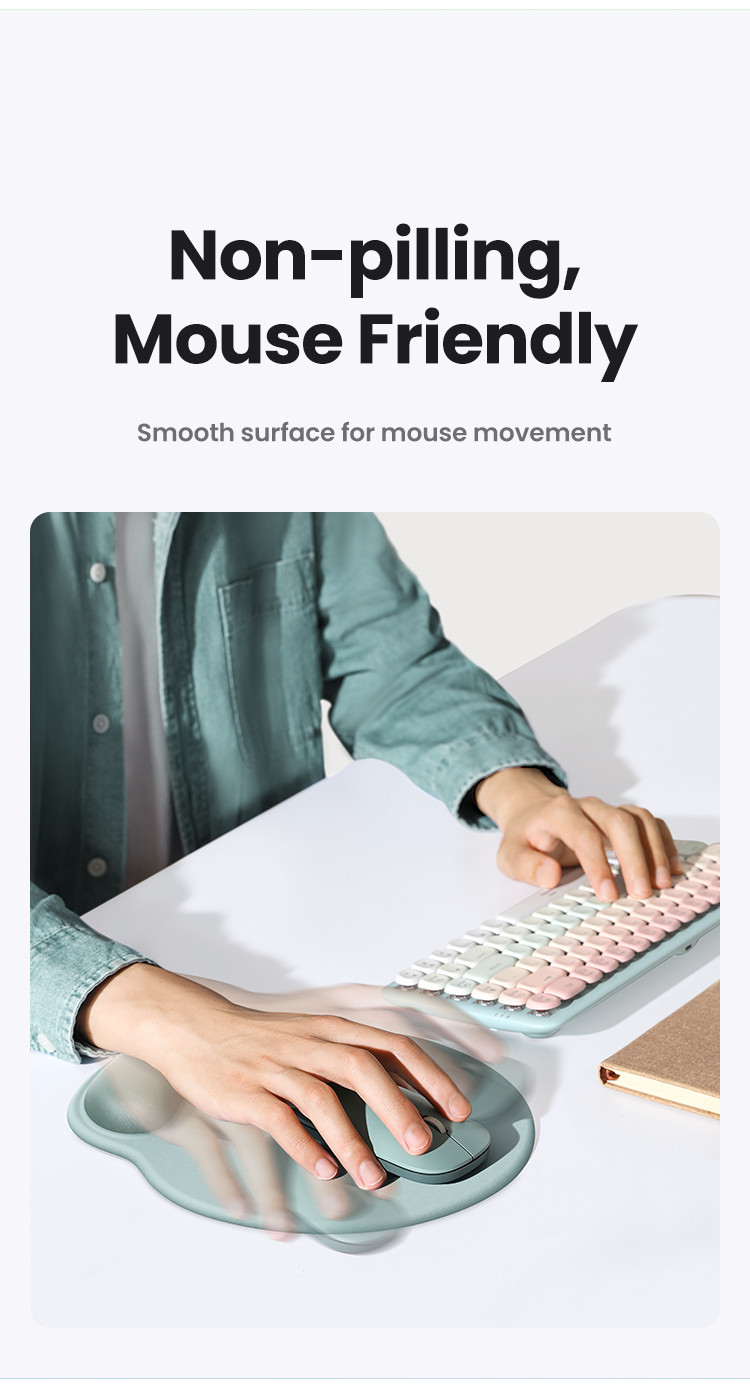 UGREEN Ergonomic Mouse Pad with Wrist Rest Support Soft Skin-friendly ...
