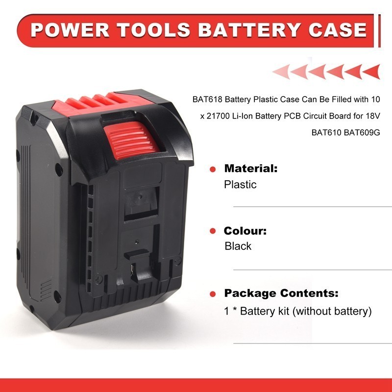 original BAT618 Battery Plastic Case Can Be Filled with 10 x 21700 Li ...