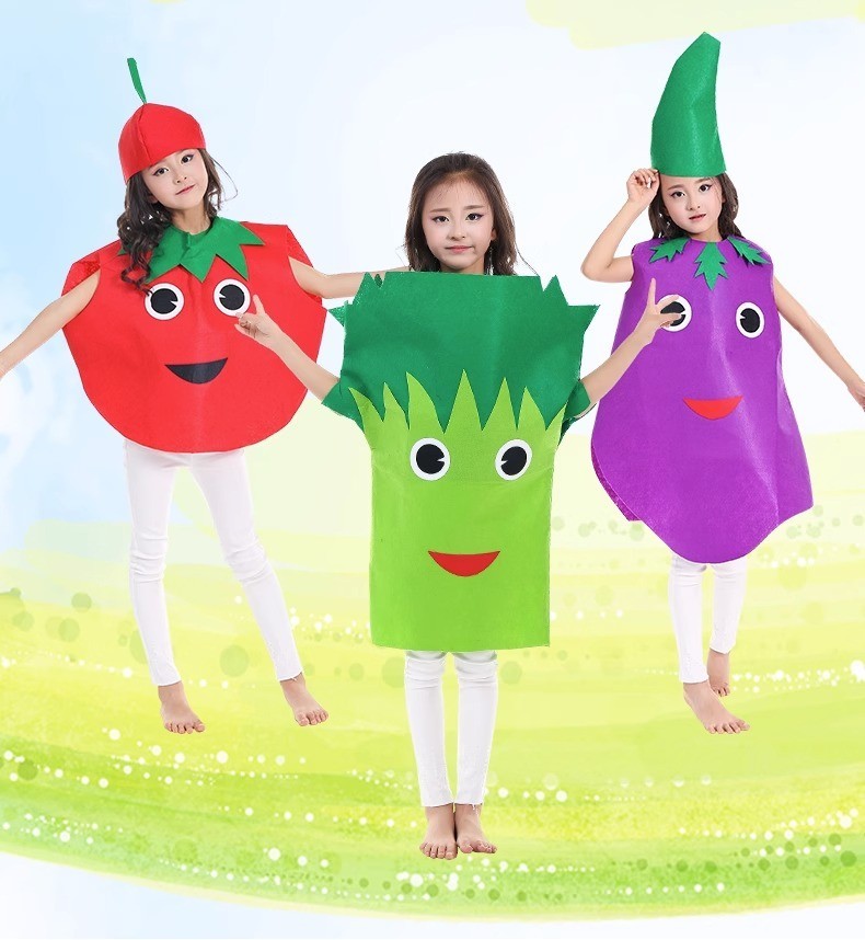 Child Fruit Vegetable Costume Cosplay Kids Halloween Party School Stage ...
