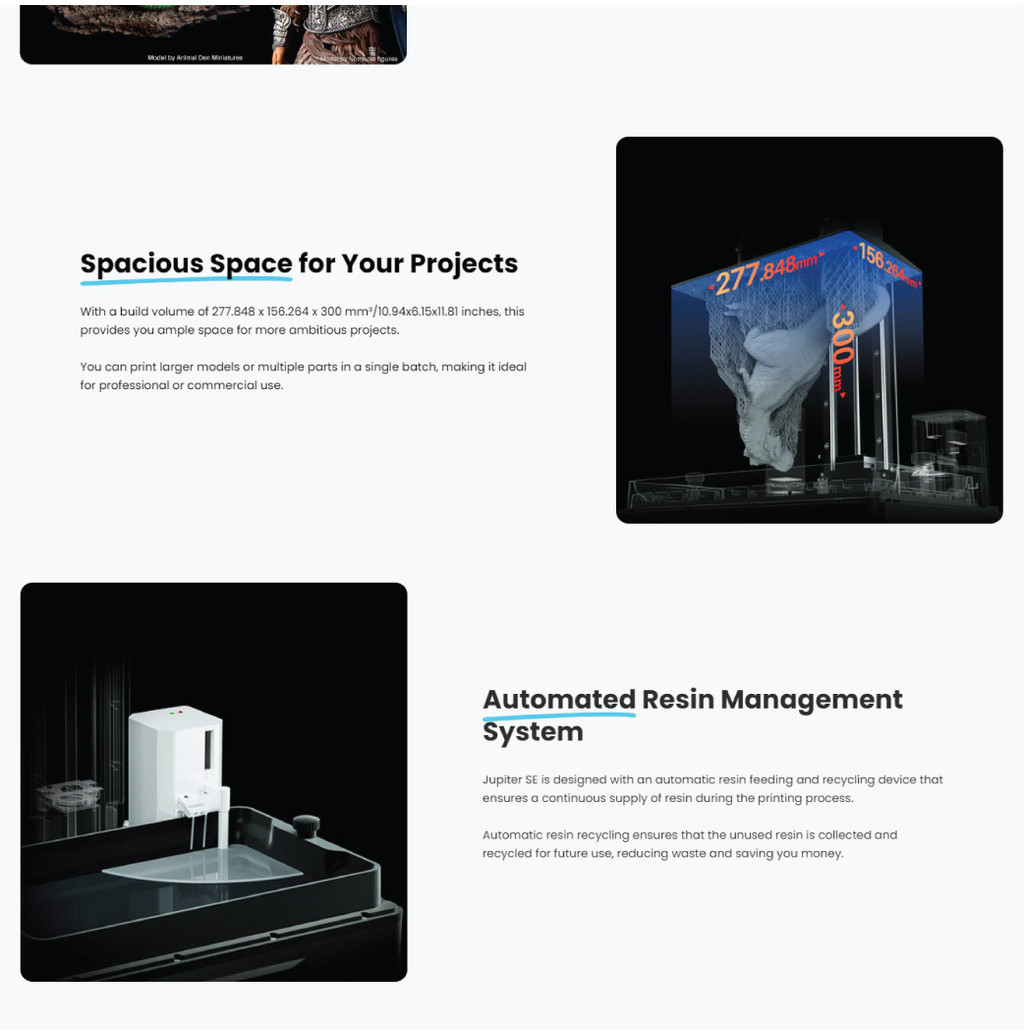 Elegoo Jupiter SE with 6K High Resolution / Large Print Size / Auto Resin Management / User ...