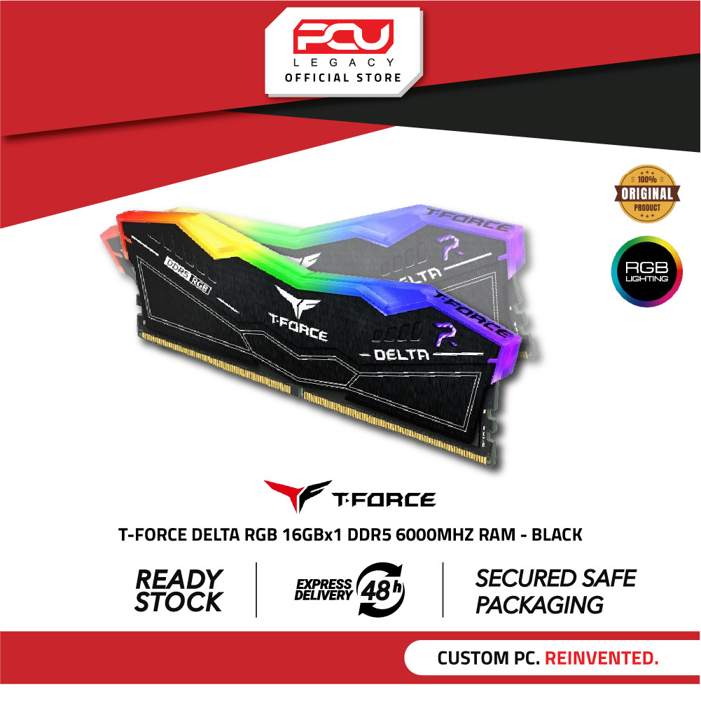 T-FORCE DELTA RGB 16GBx1 DDR5 6000MHZ RAM - BLACK | Shopee Malaysia