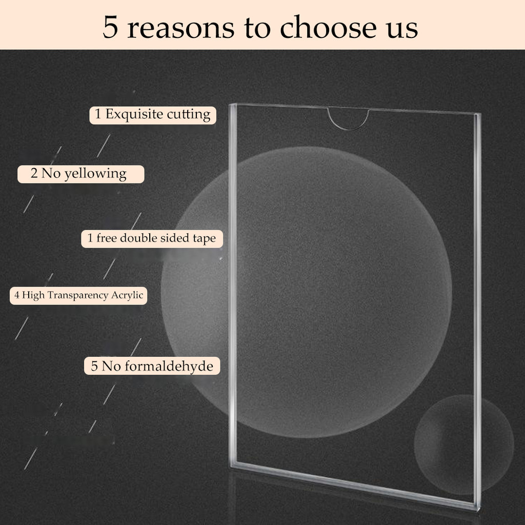 MOJOMORE Acrylic Stand A4 / A5 / A6 Size Menu Paper Poster QR Code ...