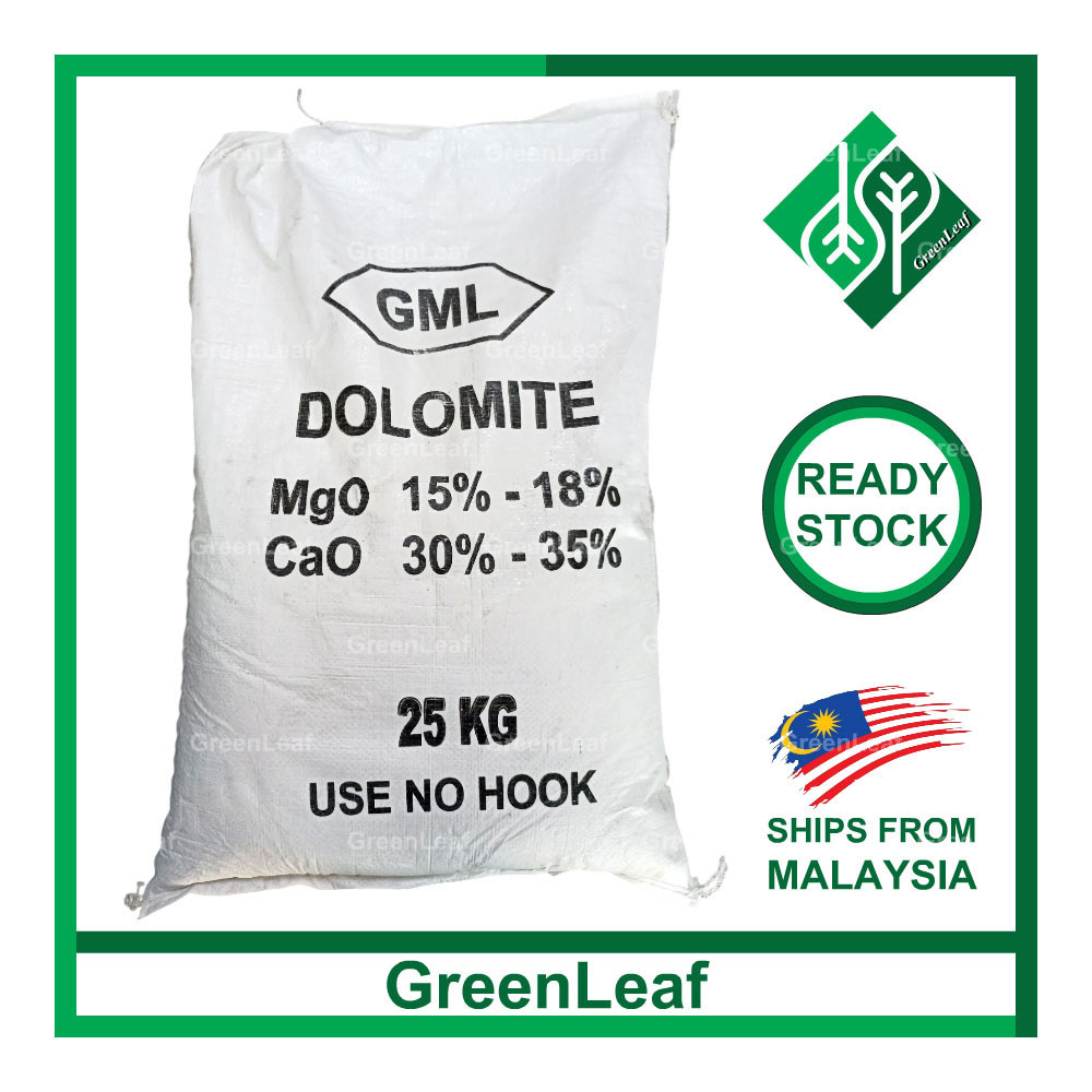 Kapur Tanaman 25KG Dolomite Ground Magnesium Limestone GML MgO Calcium ...