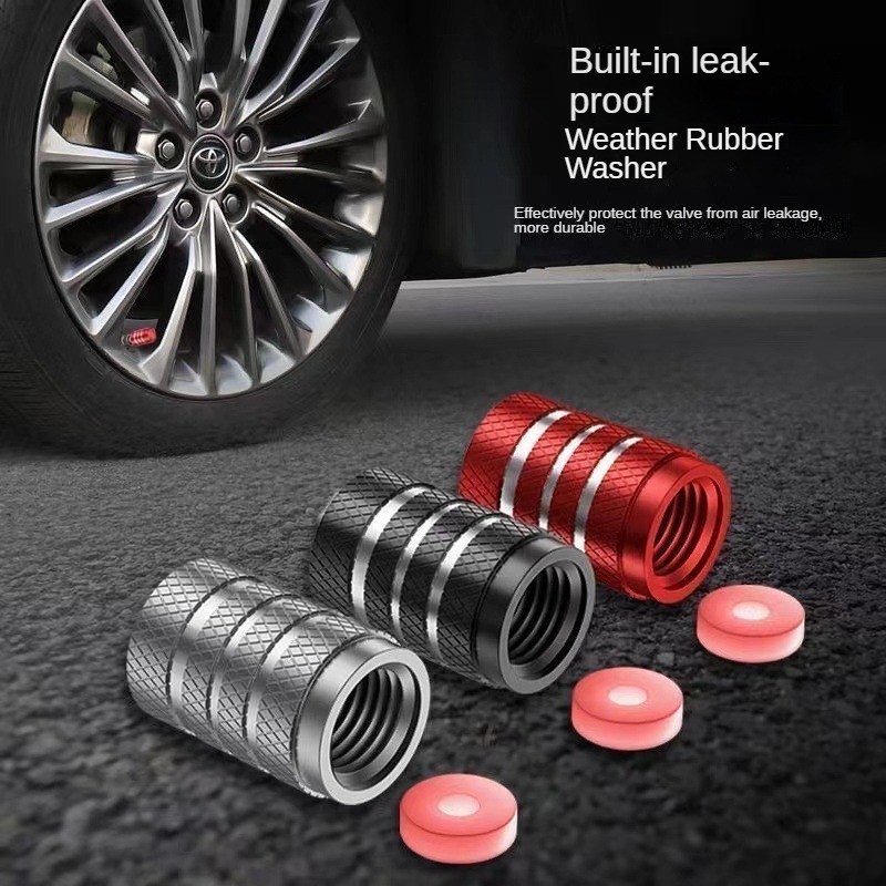 4pcs Toyota Car Alloy Wheels Tire Valve Caps Tyre Stem Covers Airdust ...