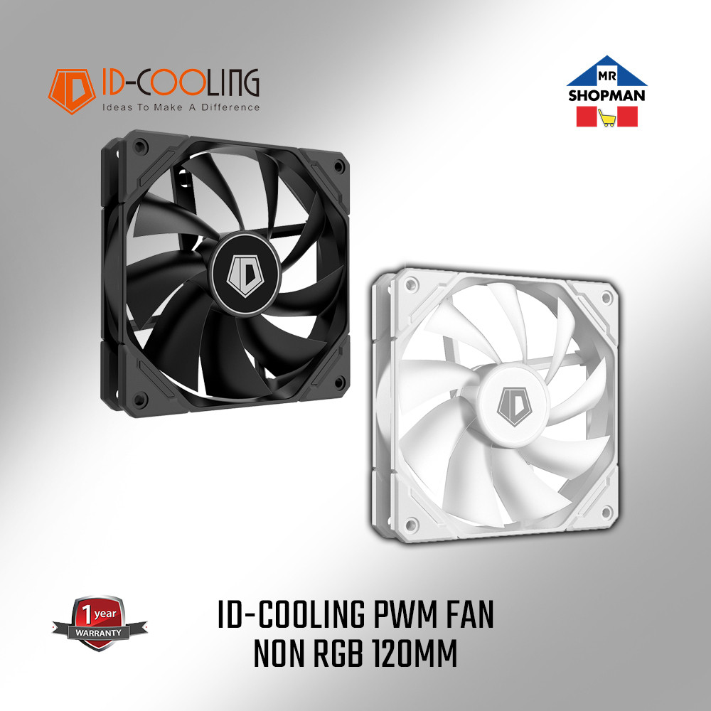 ID Cooling Black 120mm PWM TF / XF 12025 Black / White / Black Pro ...