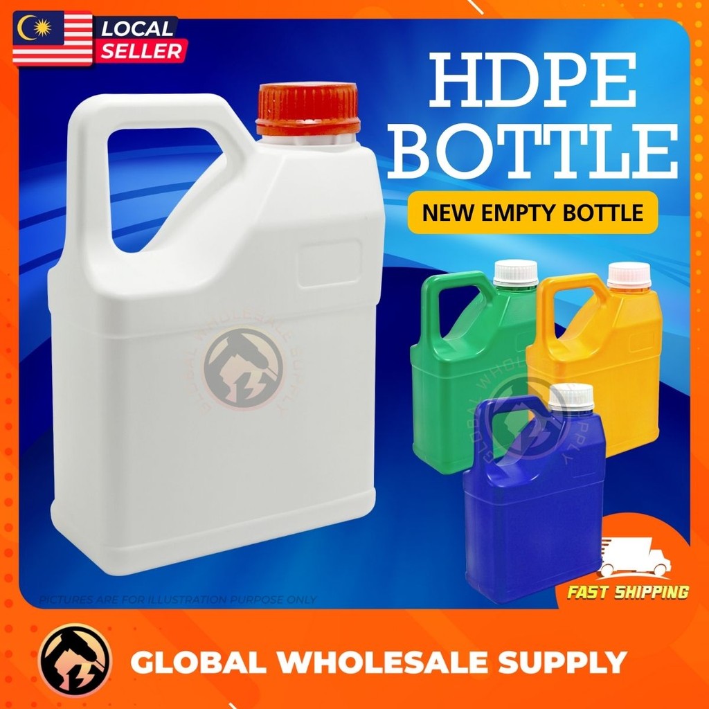 4L Jerry Bottle New Container HDPE Bottle Tong Air Besar Bekas Simpan ...