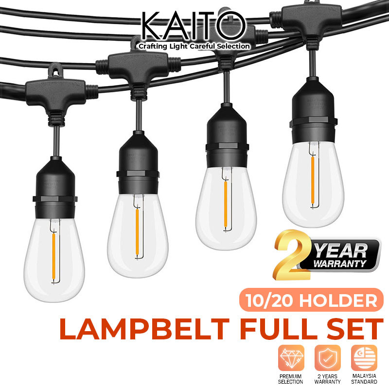 Full Set With Filament Bulb Lamp Holder 10M E27 Holder 1W 4W Outdoor ...