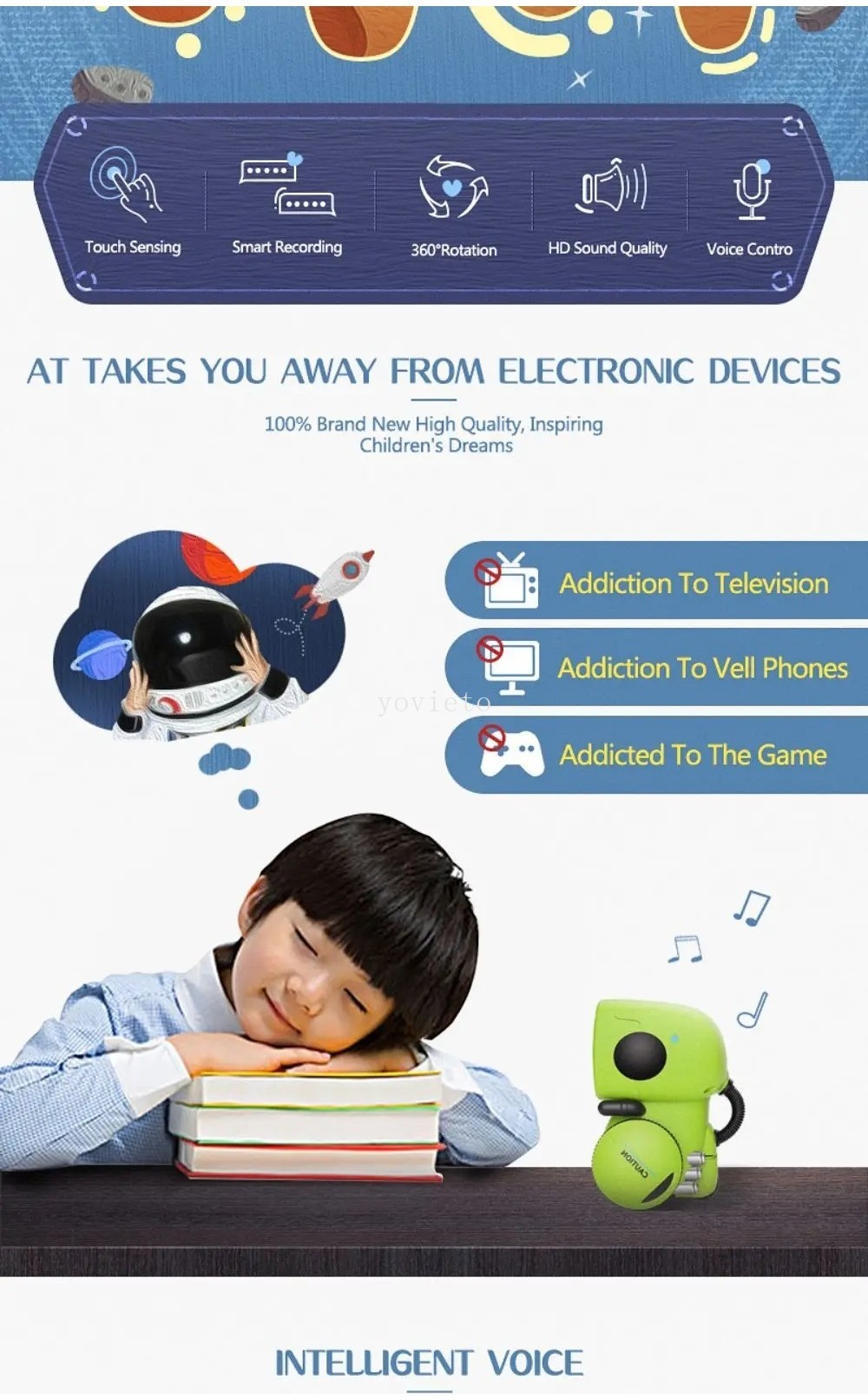 Toy Robot Voice Control Interactive for Kids birthday Gifts Touch ...