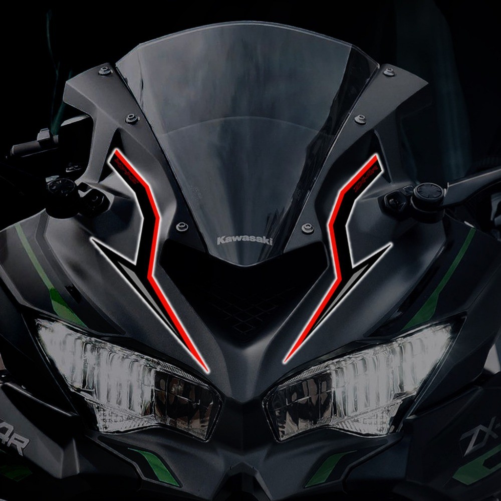 For Kawasaki ZX-4R ZX-4RR ZX4R ZX4RR Motorcycle Fairing Head Stickers ...