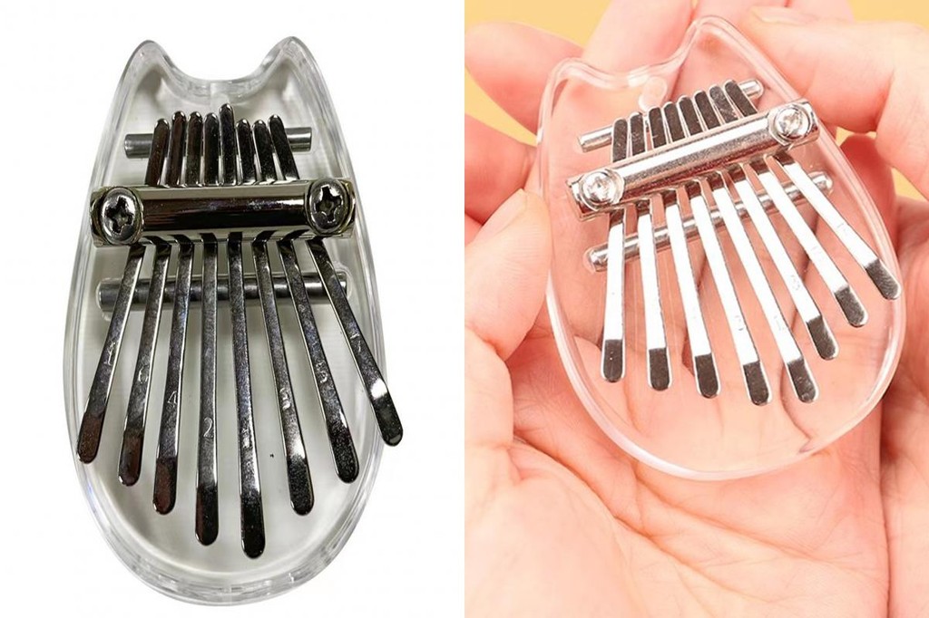 Caronvg Calming Sounds Thumb Piano Fun to Play Thumb Piano Portable 8 ...