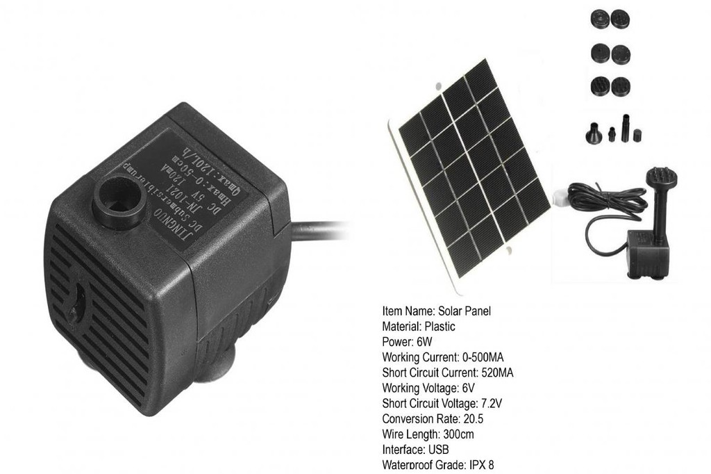 Solar-powered Waterfall Pump Solar Bird Bath Fountain Pump Easy Diy ...