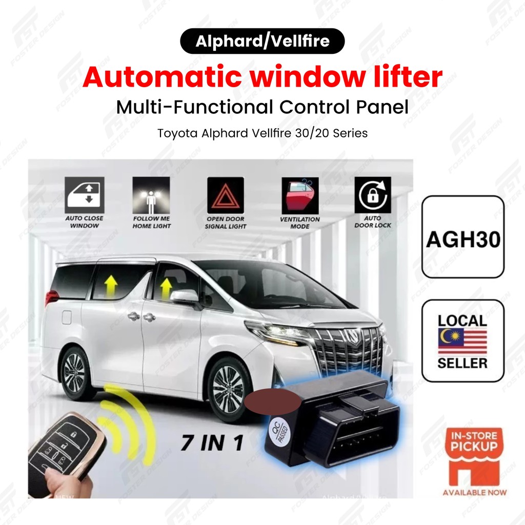 [FST] Toyota Alphard Vellfire AGH30 Auto Close Window & Lock Multi-Function Control Panel ...