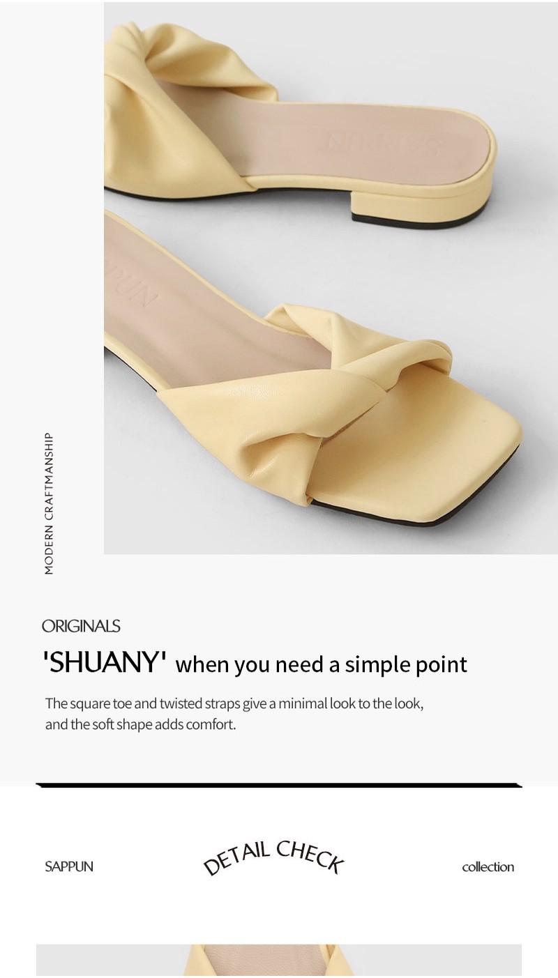[SAPPUN] Shuany Twisted Strap Slippers (2cm) | Shopee Malaysia
