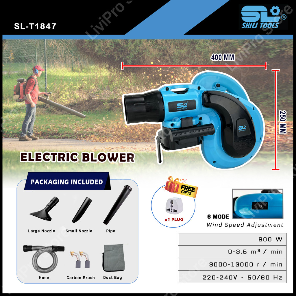 Shili Tools Electric Blower 2 in 1 Air Blower Vacuum 450W 650W 900W ...