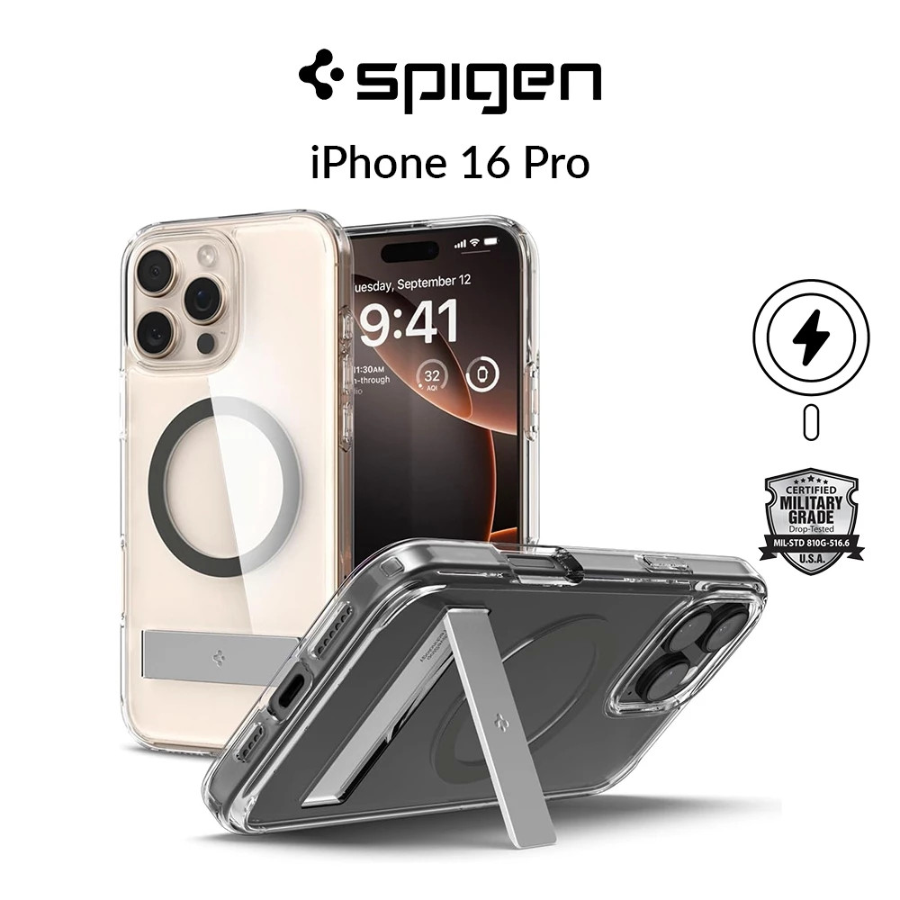 SPIGEN Ultra Hybrid S MagFit Case for iPhone 16 Series Dual Layer Case KickStand | Shopee Malaysia