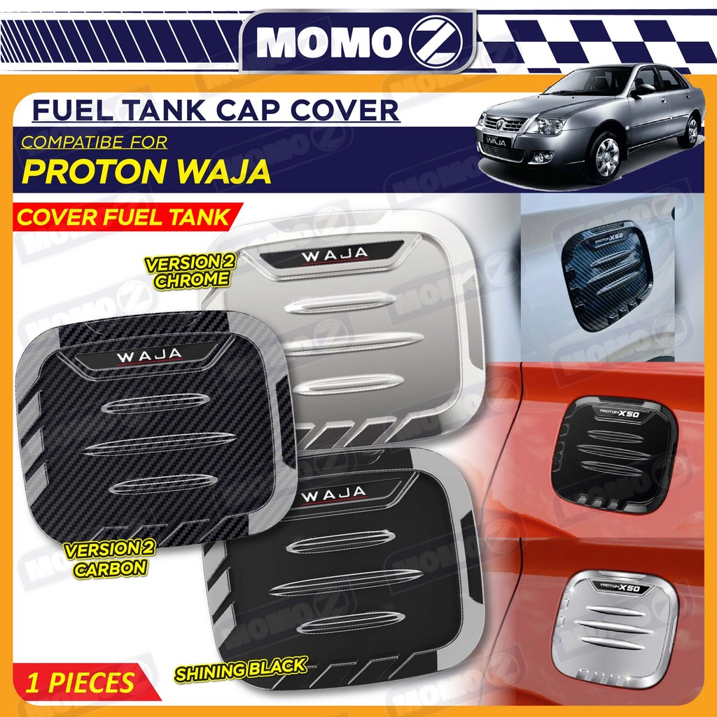 Car Proton WAJA Fuel Tank Cap Gas Cover Trim Chrome Shining Carbon ...