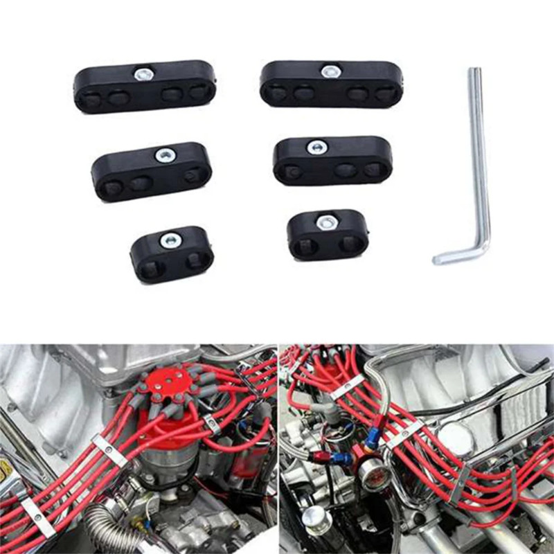 7mm/8mm Car Spark Plug Electrical Wire Clamp Separator Line Ignition ...
