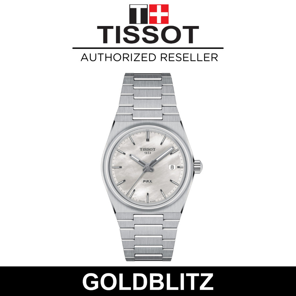Tissot T1372101111100 T-Classic PRX 35MM Stainless steel Tonneau shape ...