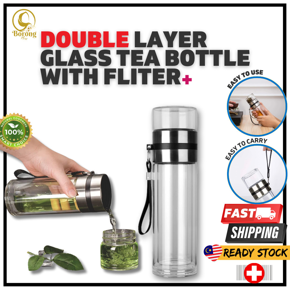 350ML TEA FILTER THERMOS BOTTLE/STAINLESS STEEL VACUUM FLASK/TEMPERED GLASS BOTTLE/BOTTLE TEA ...