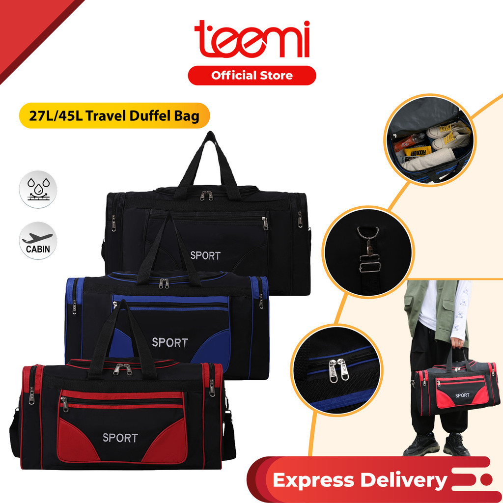 TEEMI 27L/45L Travel Duffel Bag Baggage Cabin Luggage Hand Carry ...