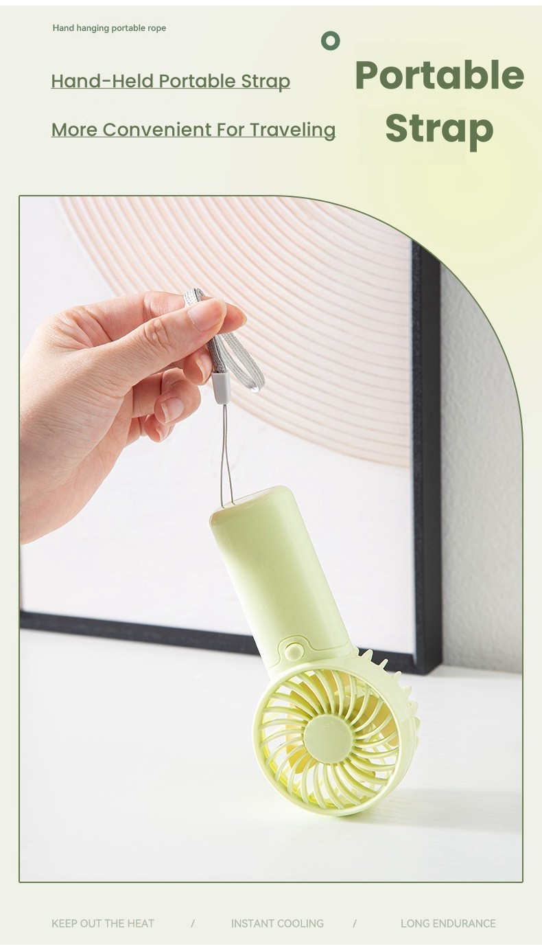 Upgraded AAA Battery Powered on Fan Portable Fan 1Speeds 5'' Quiet ...
