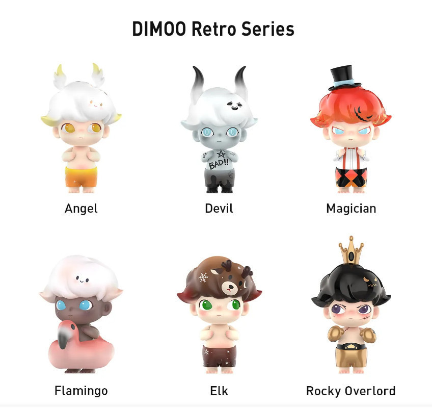 Pop Mart DIMOO Retro Series Figures Anime Figures Dimoo Model Desktop ...