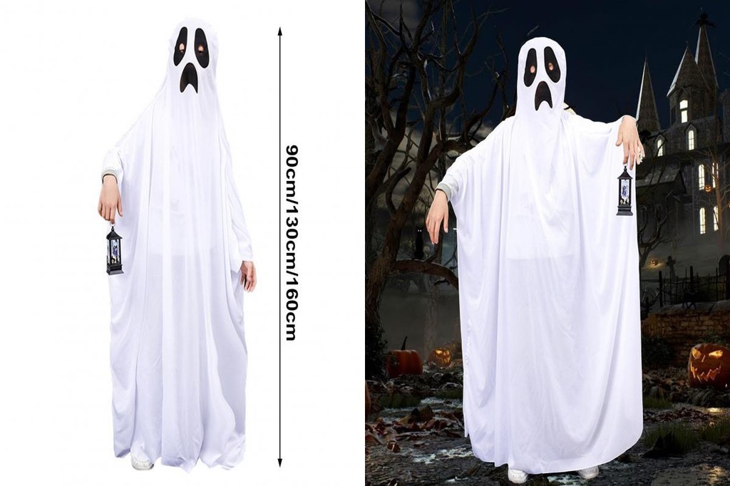 LK Festive Ghost Costume Halloween Ghost Cape Spooky Ghost Halloween ...