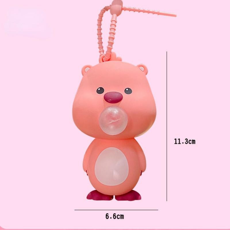 New Cute Pink Ruby Loopy Doll Keychains Creative Pinched Bubble Pendant ...