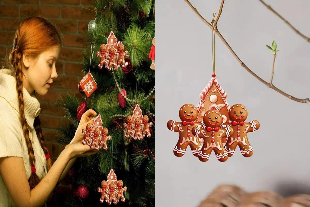 {BIG} Gingerbread Man Tree Decorations Acrylic Gingerbread Decorations ...