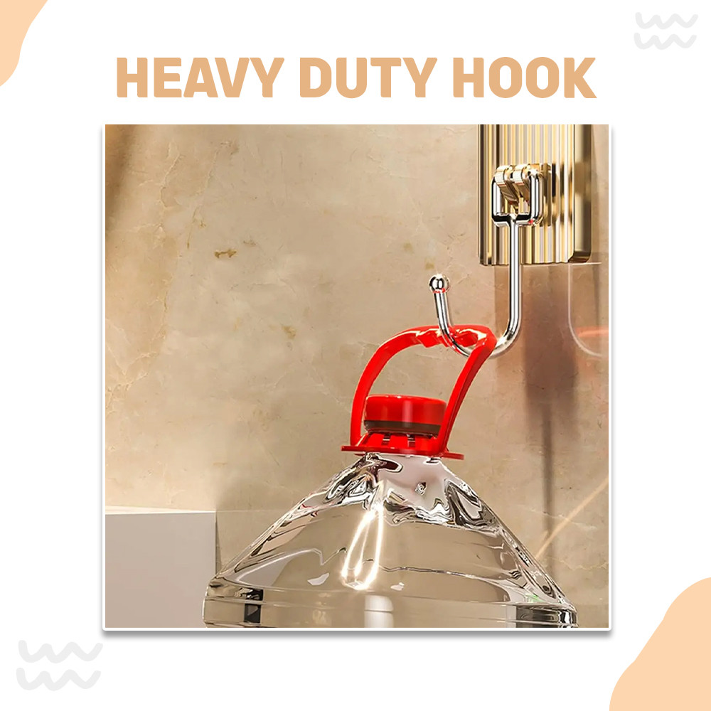 Innohut Luxury Acrylic Wall Hanging Hook Punch Free Adhesive Heavy Duty ...