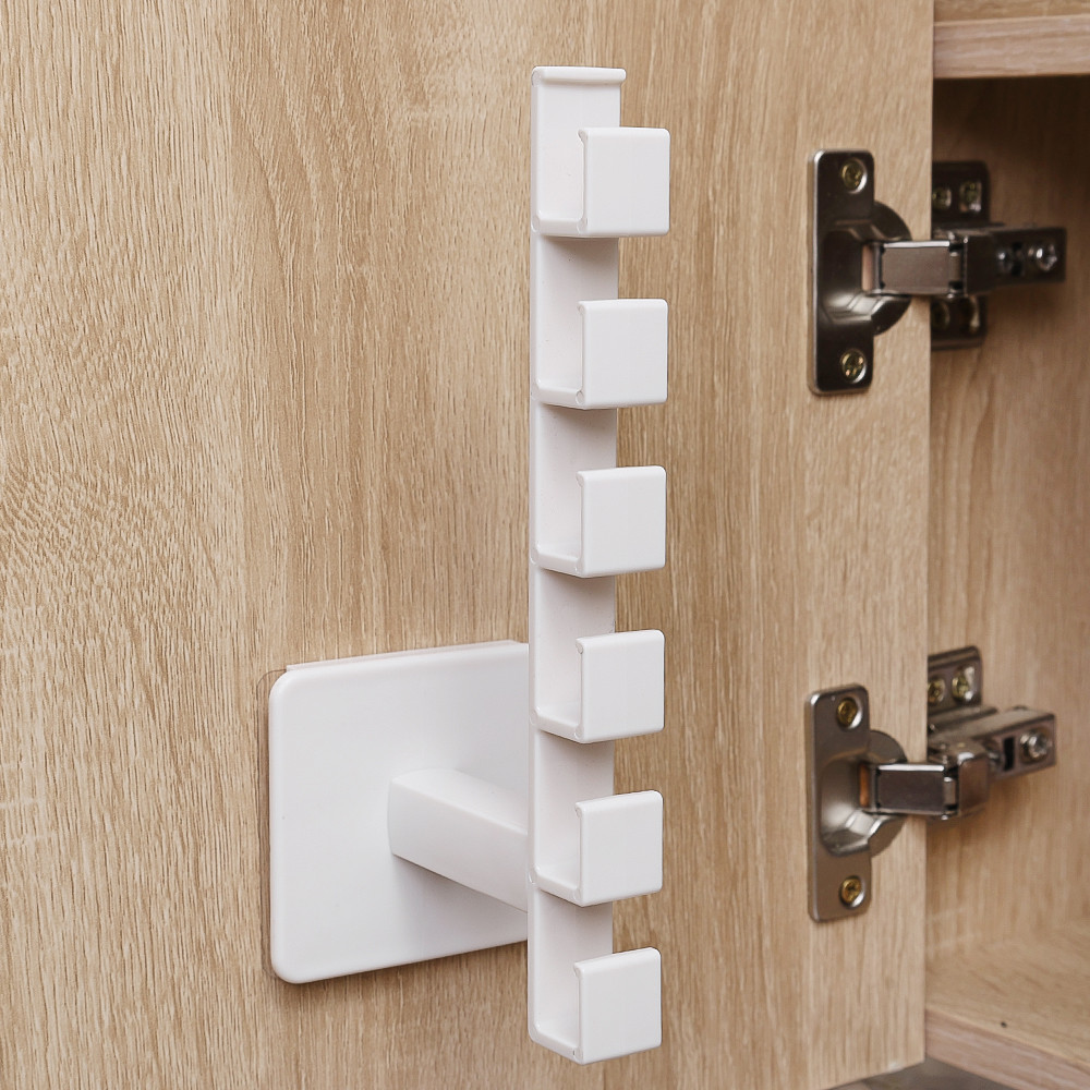 Wall Mount Hat Belt Organizer Hooks - Self-adhesive 6 Hooks L-Shaped ...